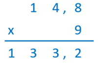 2) Multiplier un décimal par un nombre entier